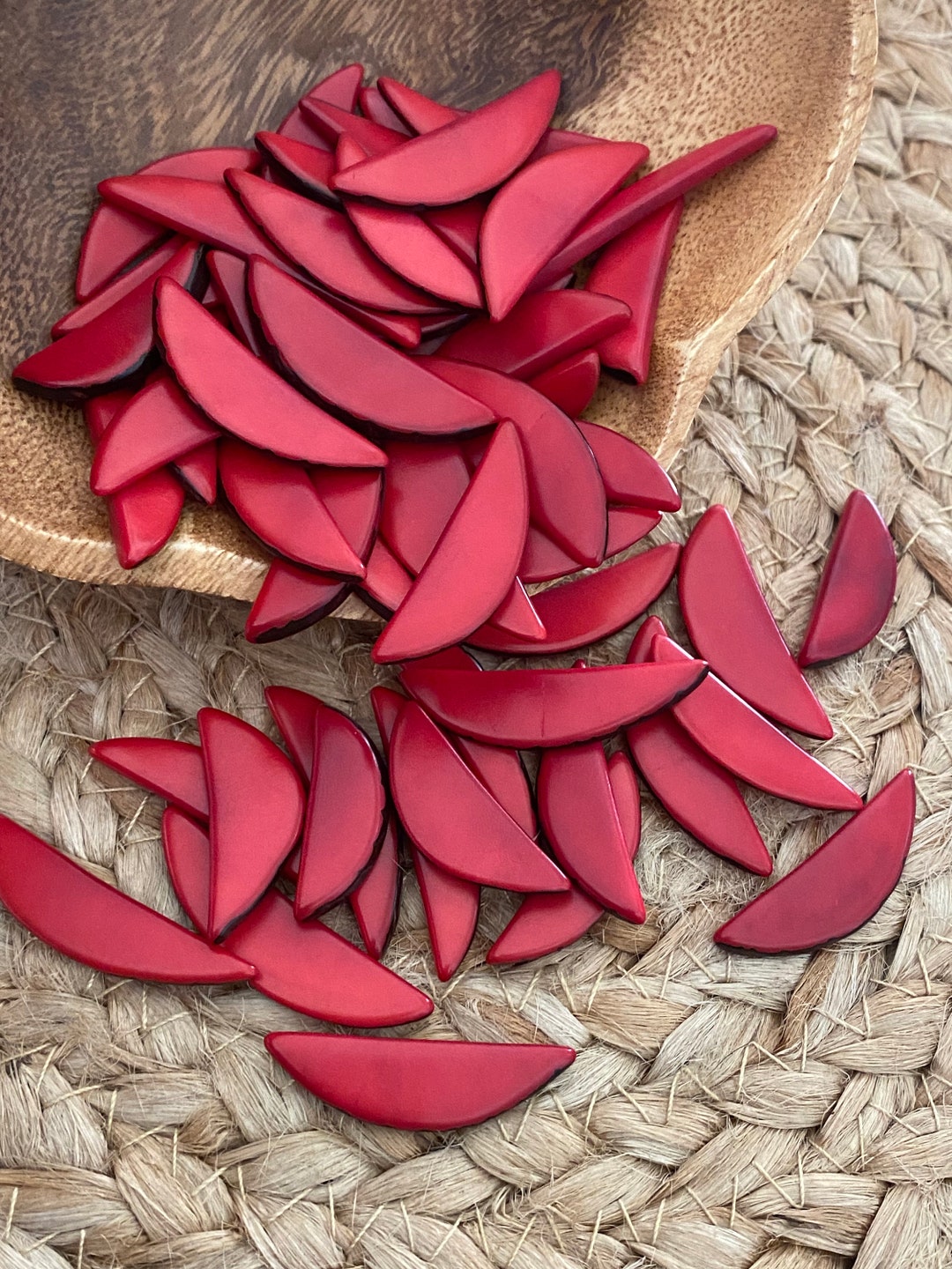 Red Tagua Wings| Red Tagua Sticks| Colombian Seeds| Jewelry Making ...