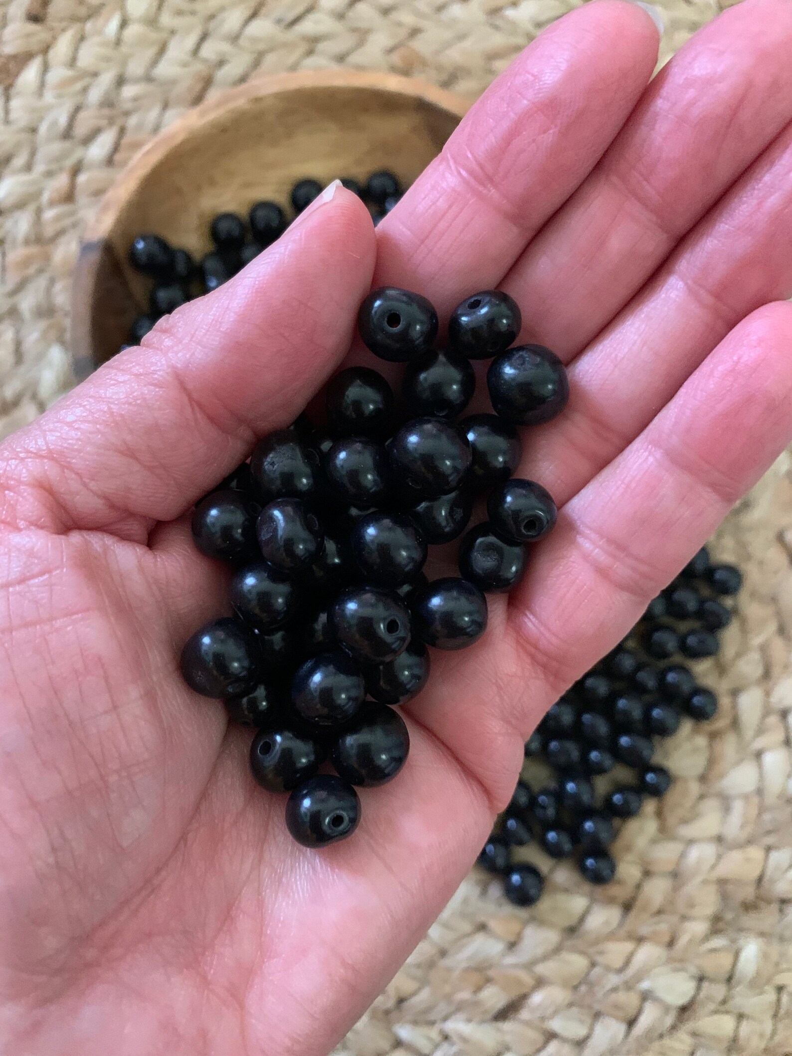 Black Acai Seeds, Colombian Seeds, Jewelry Making, Jewelry Supplies, 8 ...