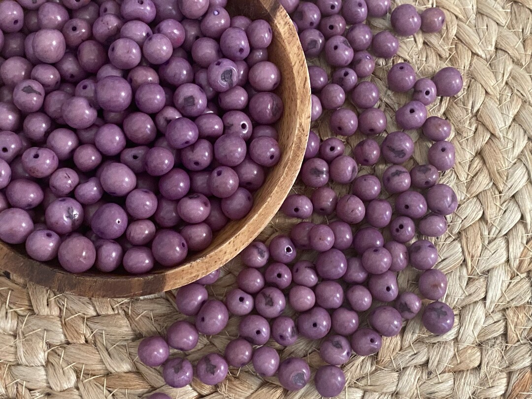 Lilac Acai Seeds, Natural Acai Seeds, Seed Jewelry, 8-10 Mm Acai Seeds ...