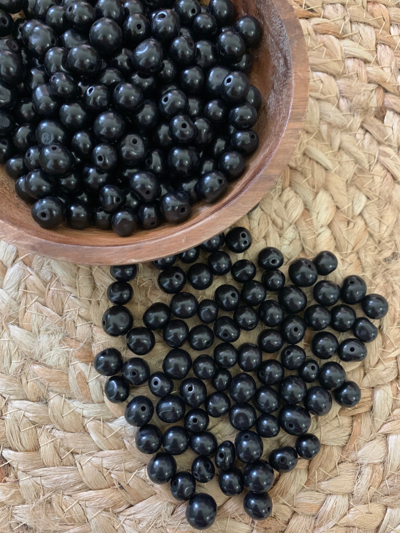 Black Acai Seeds, Colombian Seeds, Jewelry Making, Jewelry Supplies, 8 ...