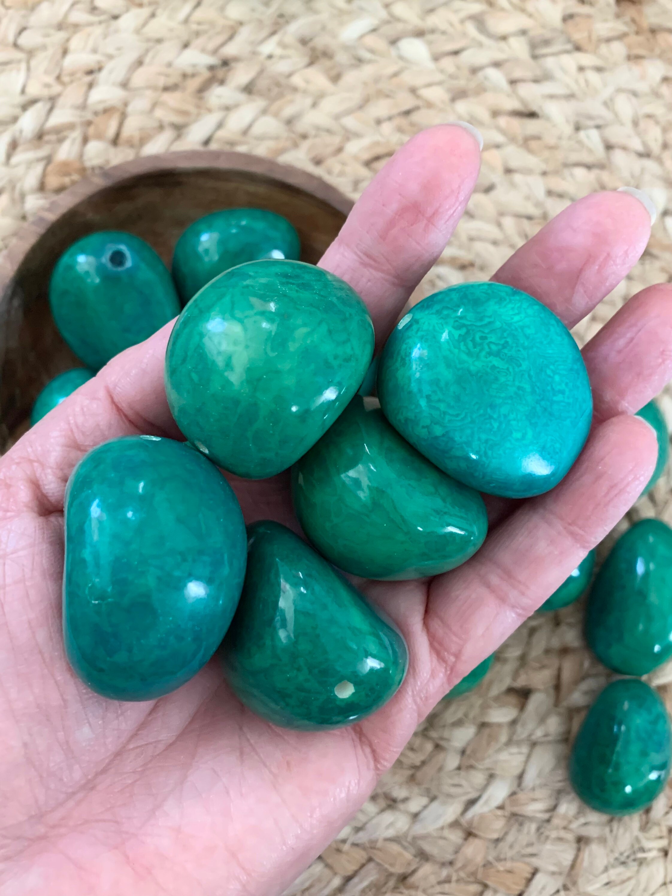 Emerald Green Tagua Nuts Large Tagua Nut Beads Emerald Green - Etsy