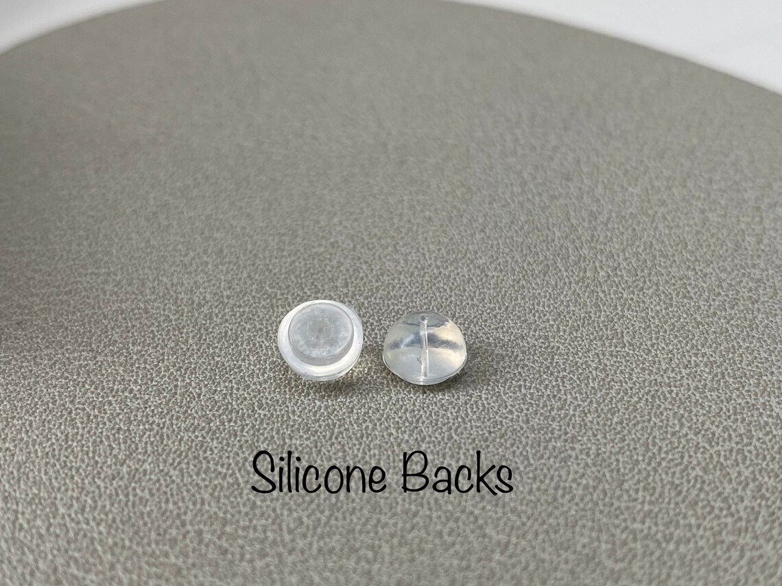 14k Gold Silicone Backs/gold Earrings Backs/silicone Ear Stud Back ...