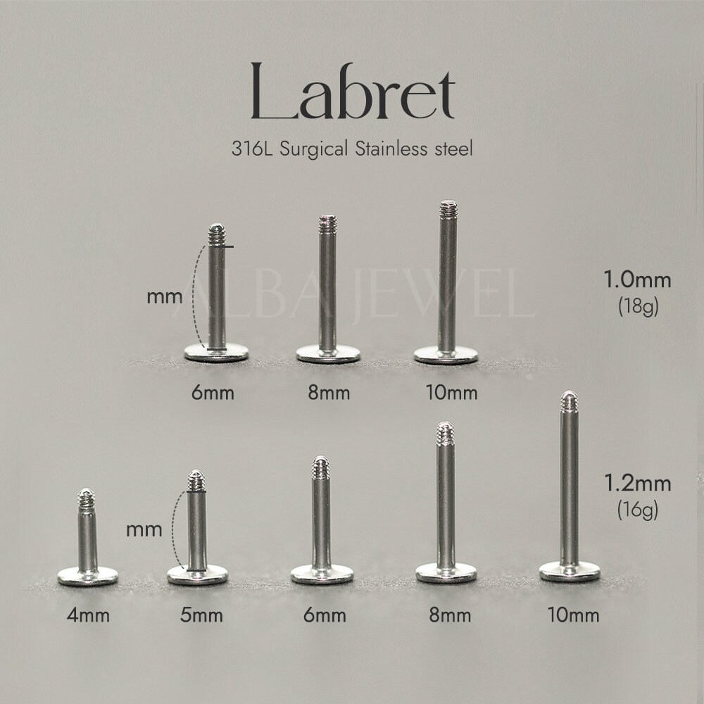Solar Cubic Brass Stainless Steel Labret Barbell Cartilage Inner Conch ...