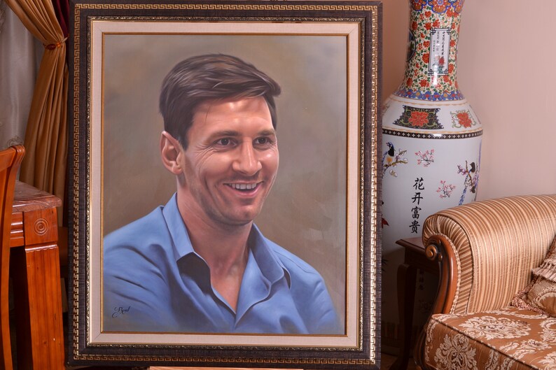 Portrait Lionel Messi Oil Colors on Canvas Original Portrait - Etsy