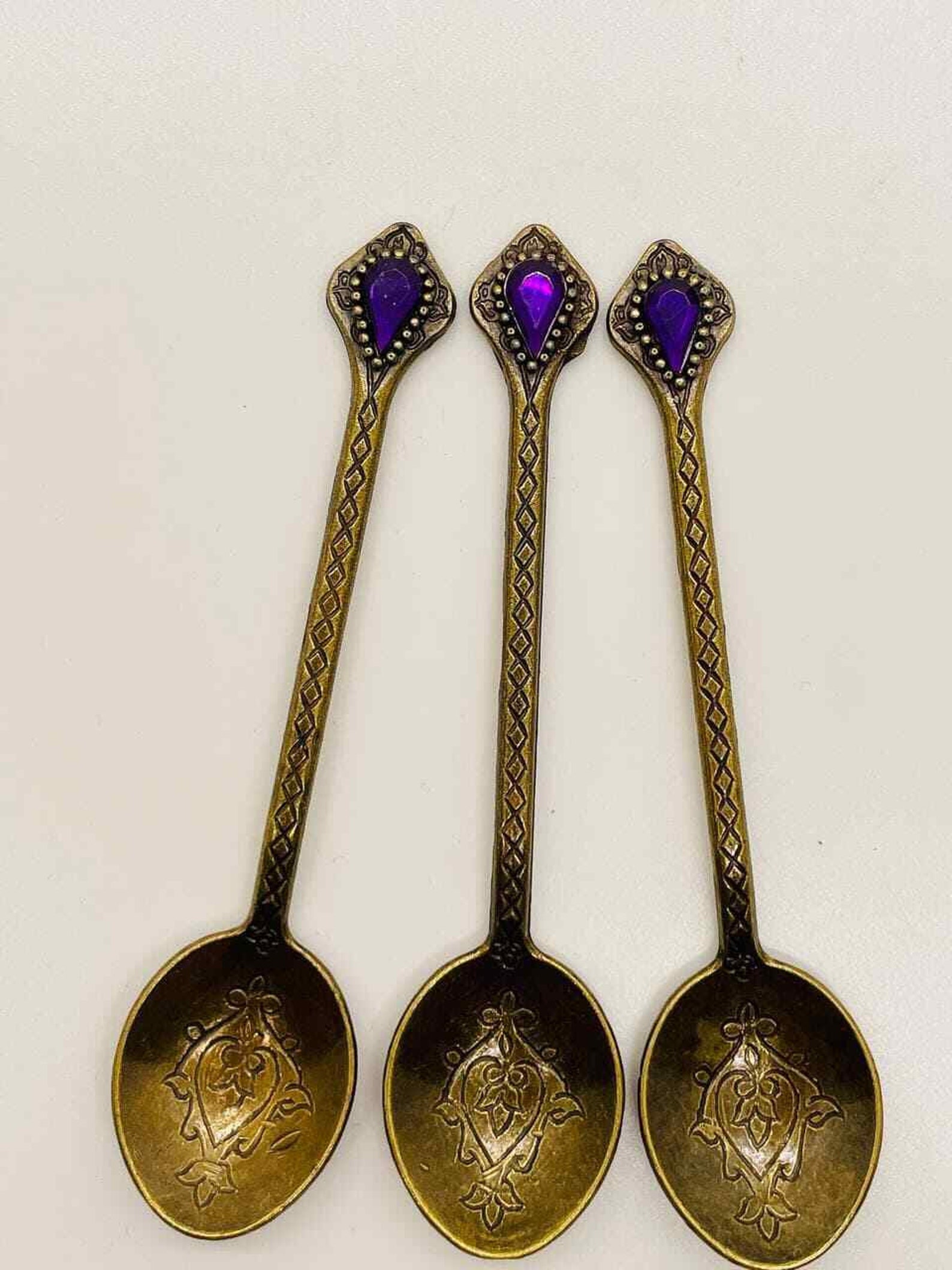 Turkish Tea Spoon Copper 3 Piece Plating Spoons Brand New | Etsy