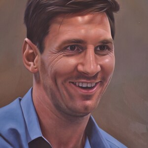 Portrait Lionel Messi Oil Colors on Canvas Original Portrait - Etsy