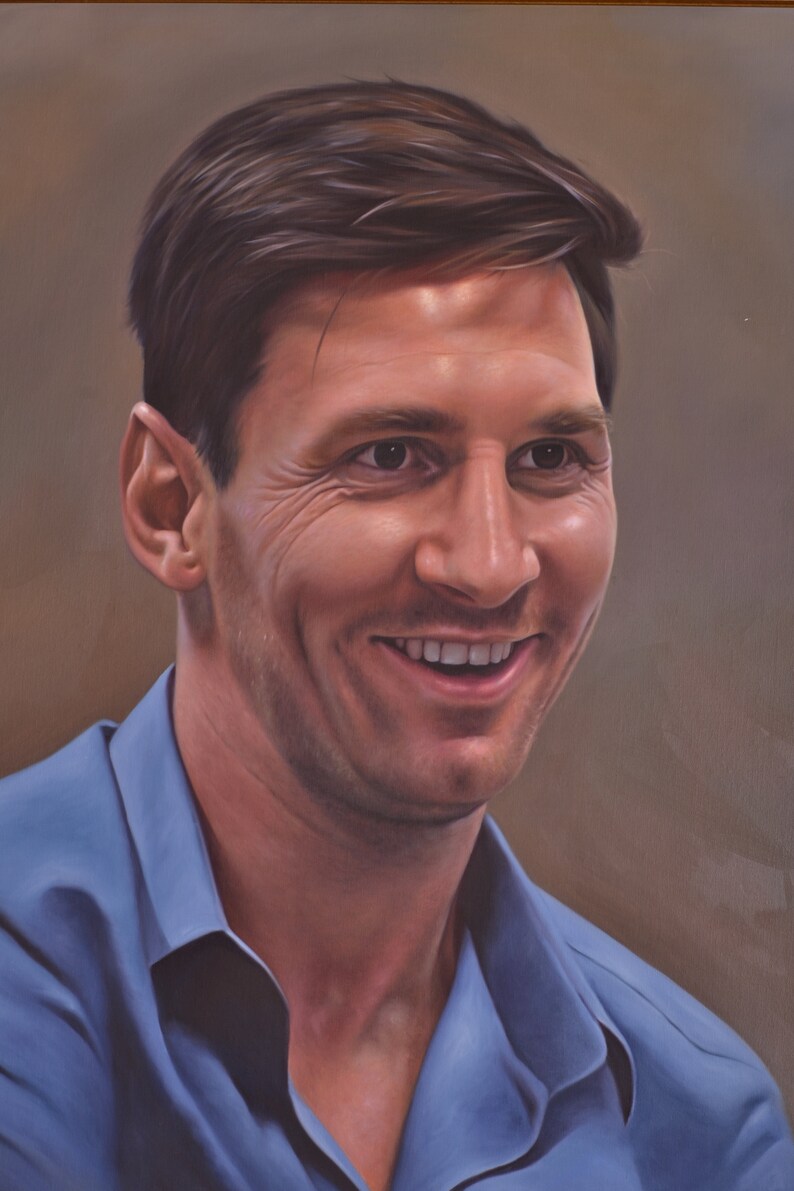 Portrait Lionel Messi Oil Colors on Canvas Original Portrait - Etsy