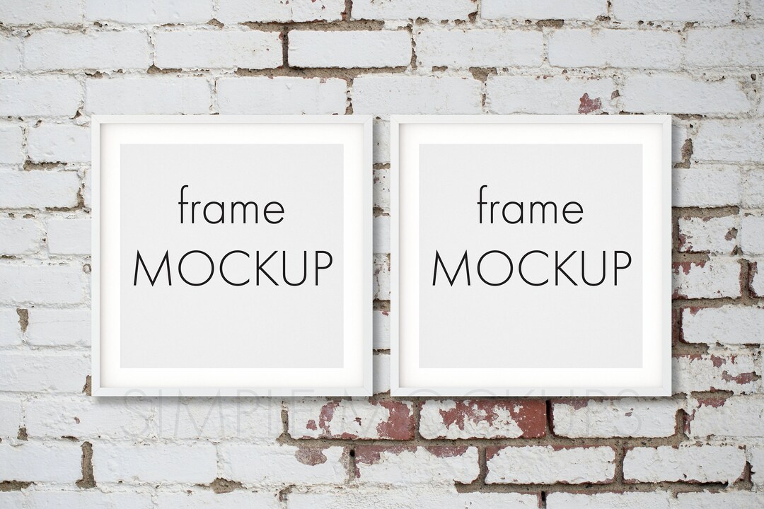 Square Frame Mockup Set of 2 Frame Mockup Square Frame Mock - Etsy