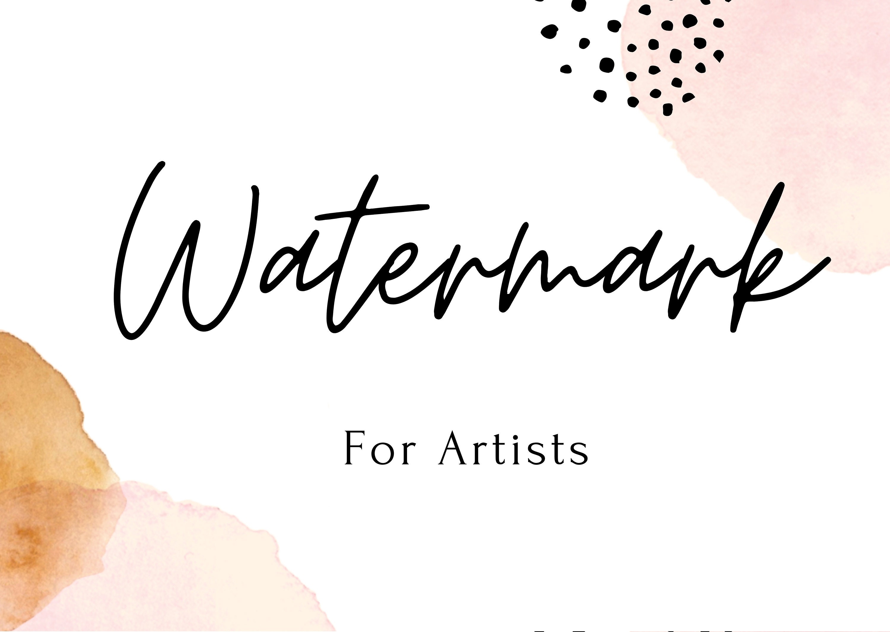 Watermark for Art or Instant Download Protect Copyright With - Etsy