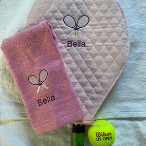 TENNIS Racquet Cover Personalized Embroidered Racquet Cover - Etsy