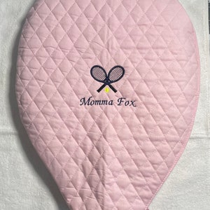 TENNIS Racquet Cover Personalized Embroidered Racquet Cover - Etsy