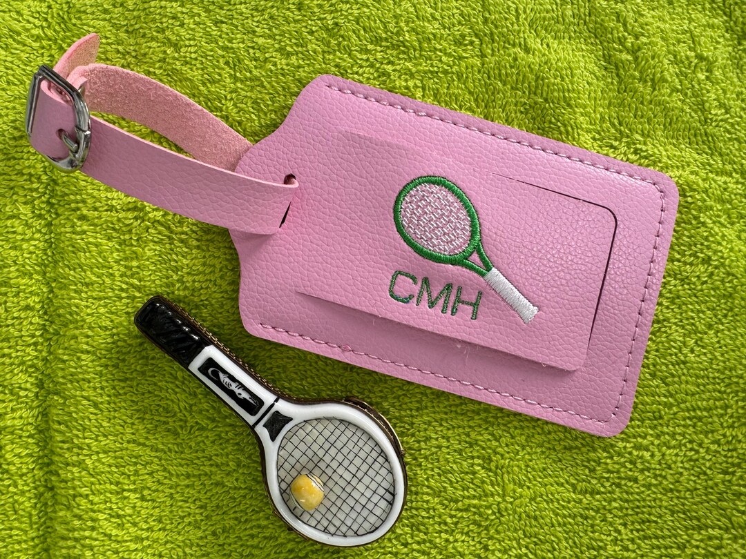 TENNIS Bag Tag -tennis Luggage Tag - Embroidered Premium Quality ...