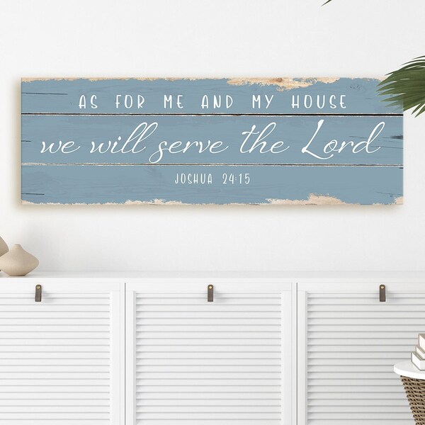 As for Me and My House We Will Serve the Lord Sign - Etsy