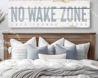 No Wake Zone Sign, Rustic Lake Sign, Lake House Decor, Wooden Sign ...