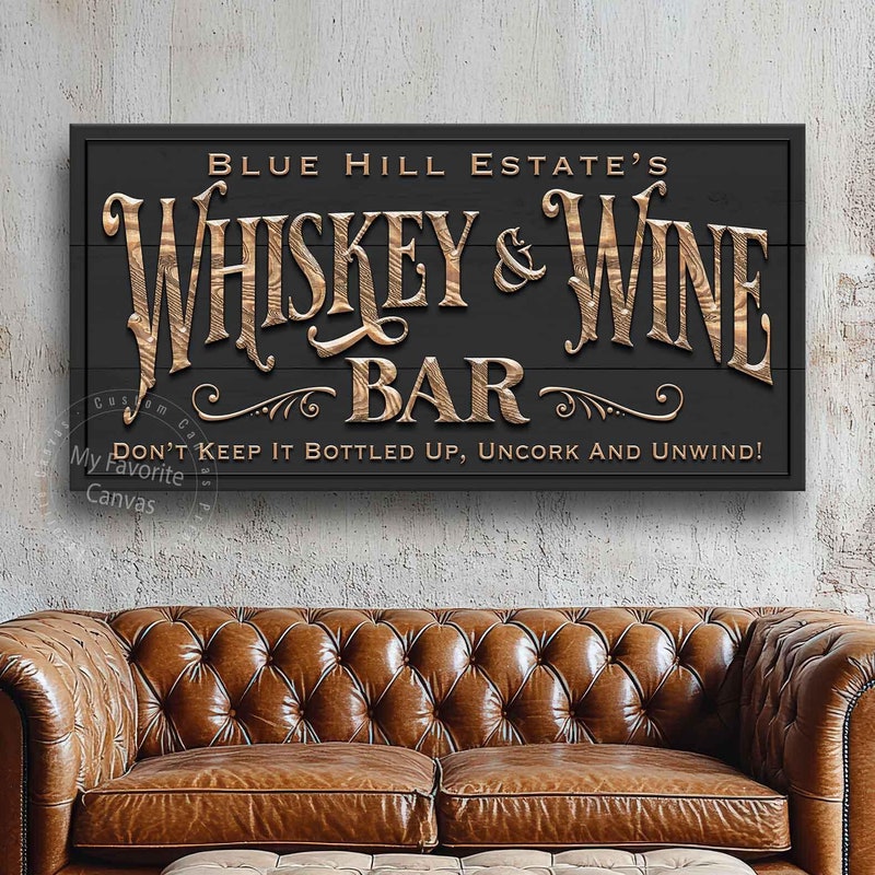 Rectangle Wine Sign - Etsy