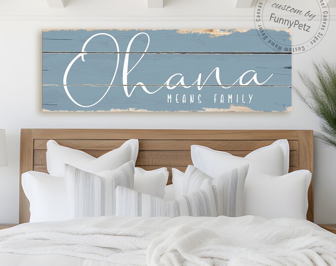 Wooden Signs With Sayings Ohana Means Family Sign Rustic Wood Sign ...