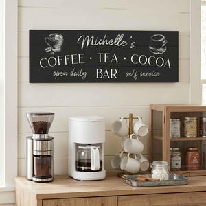 Coffee Tea Cocoa Bar Sign: Canvas Wrap - Etsy