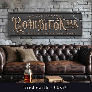 Prohibition Bar Sign Ready-to-hang Hand-stretched Gallery Canvas Wrap ...