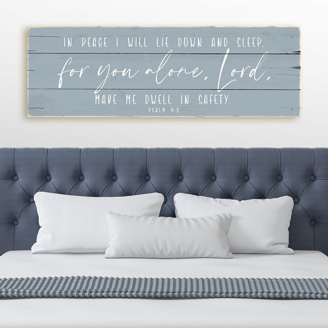 In Peace I Will Lie Down and Sleep for You Alone Lord Sign - Etsy