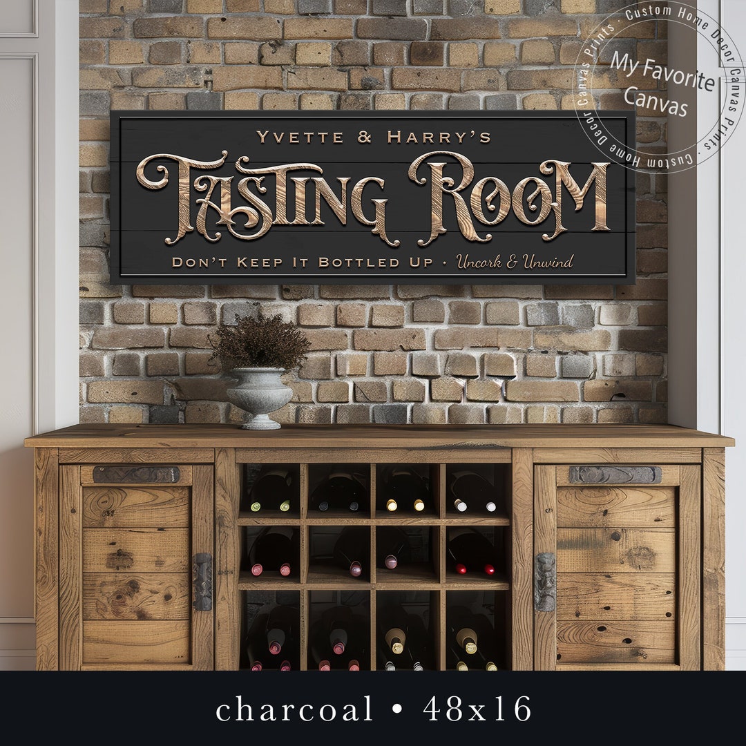 Tasting Room Sign, Canvas Wrap - Etsy