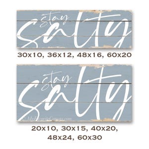 Stay Salty Sign, Rustic Canvas Wrap - Etsy