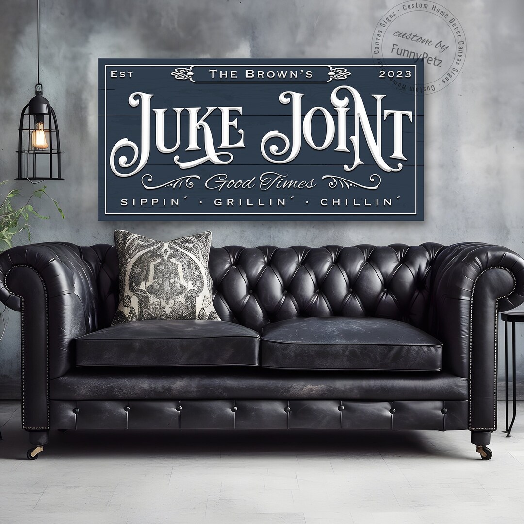 Juke Joint Sign Canvas Print - Etsy