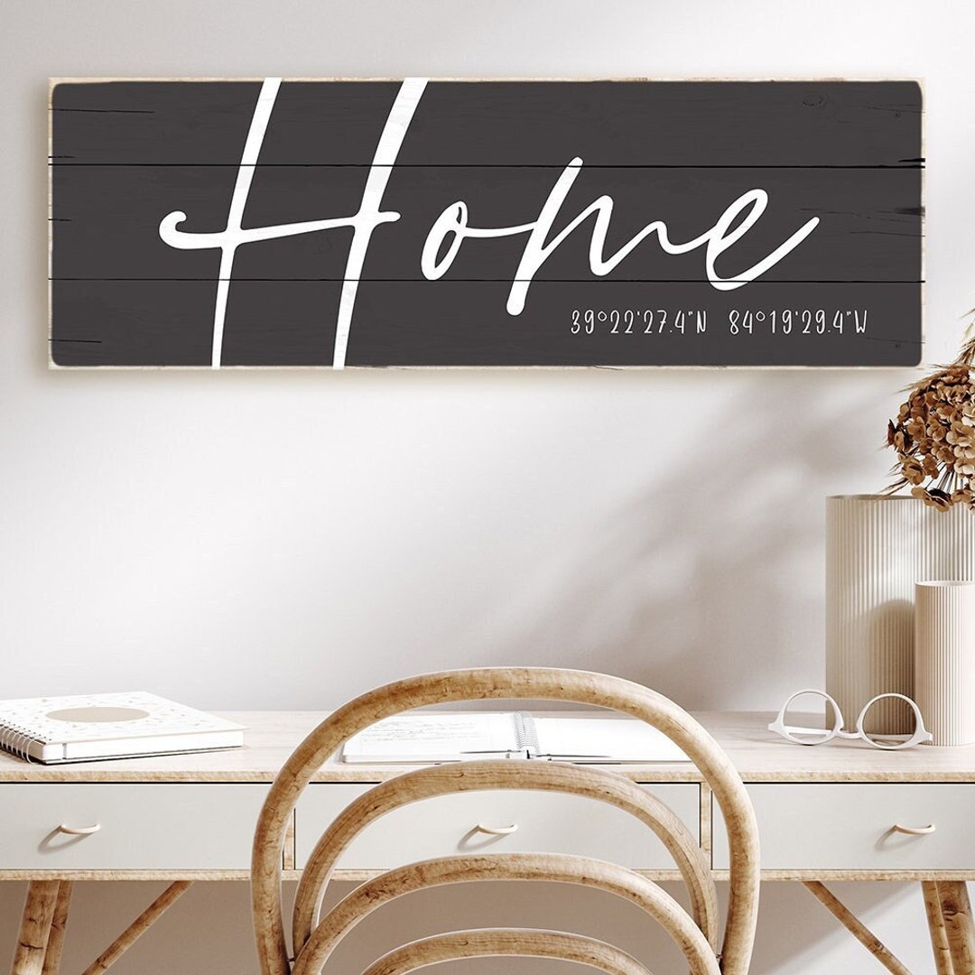 Home Coordinates Sign Home Latitude and Longitude - Etsy