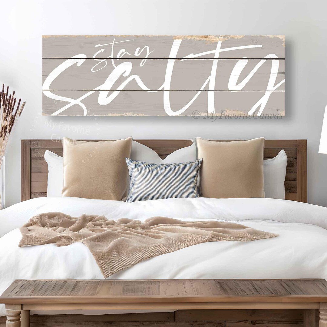 Stay Salty Sign, Rustic Canvas Wrap - Etsy