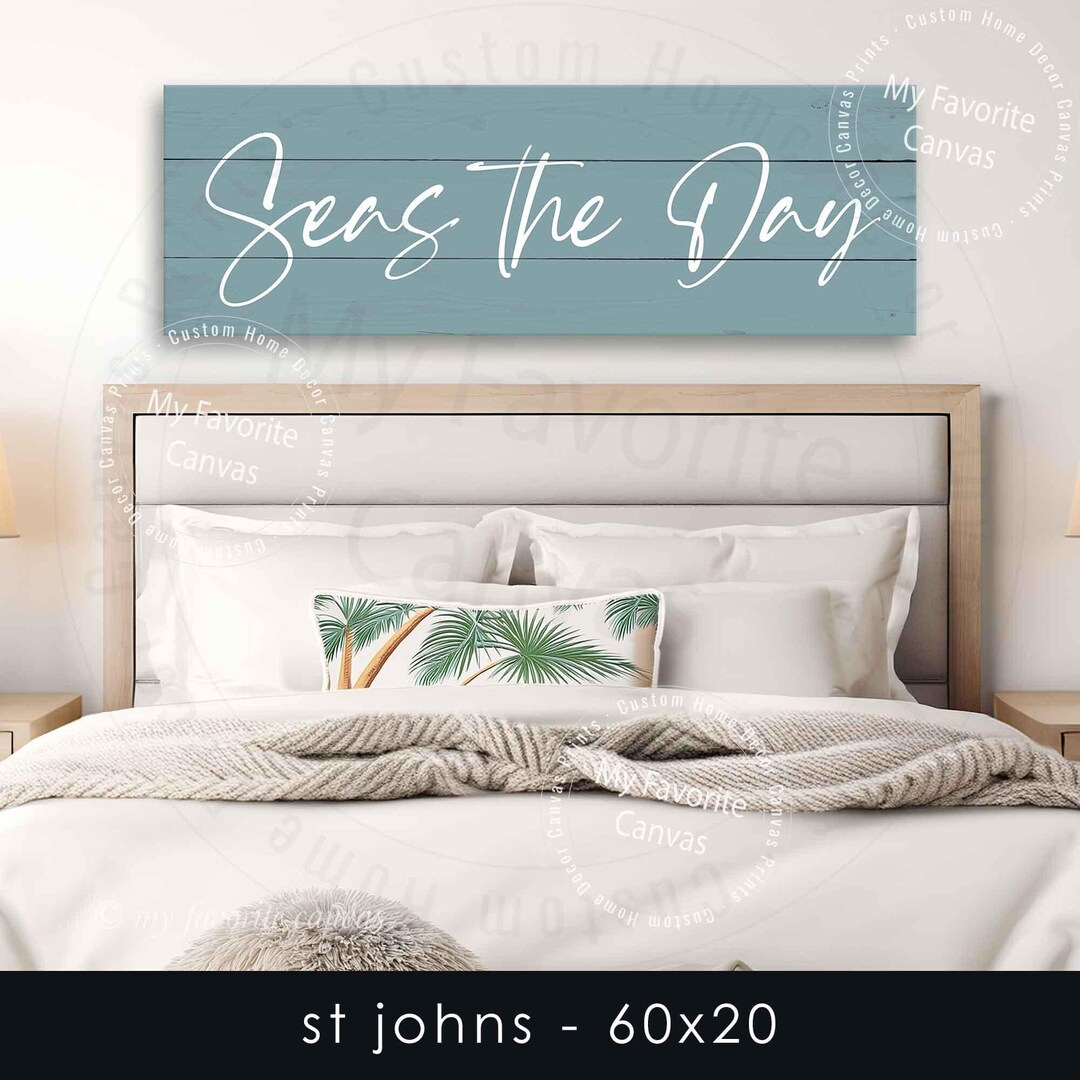 Seas the Day Sign Canvas Print - Etsy
