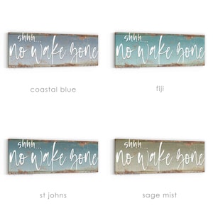 Shhh... No Wake Zone Sign, Rusted Canvas Wrap - Etsy