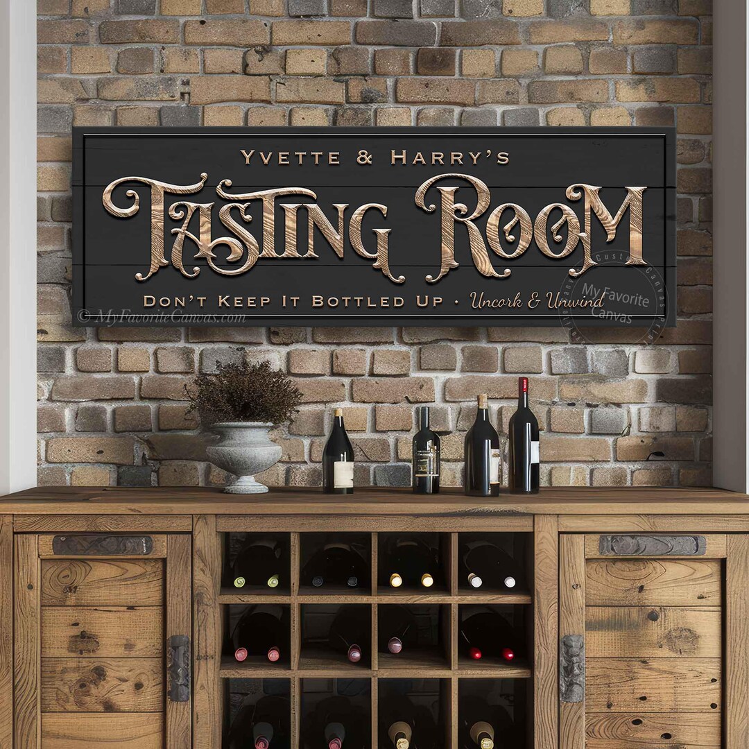 Tasting Room Sign, Canvas Wrap - Etsy
