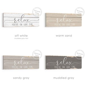 Relax You're on Lake Time Sign Rustic Canvas Print - Etsy