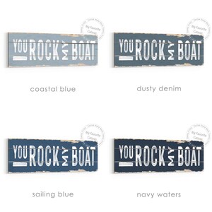 You Rock My Boat Sign Rustic Canvas Print - Etsy