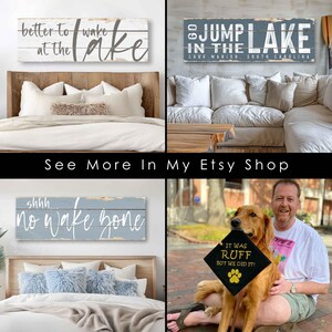 On Lake Time Sign canvas Print - Etsy