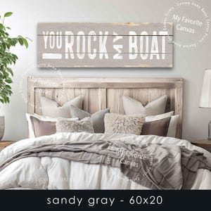 You Rock My Boat Sign Rustic Canvas Print - Etsy