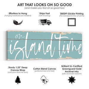 On Island Time Sign, Rustic Canvas Wrap - Etsy