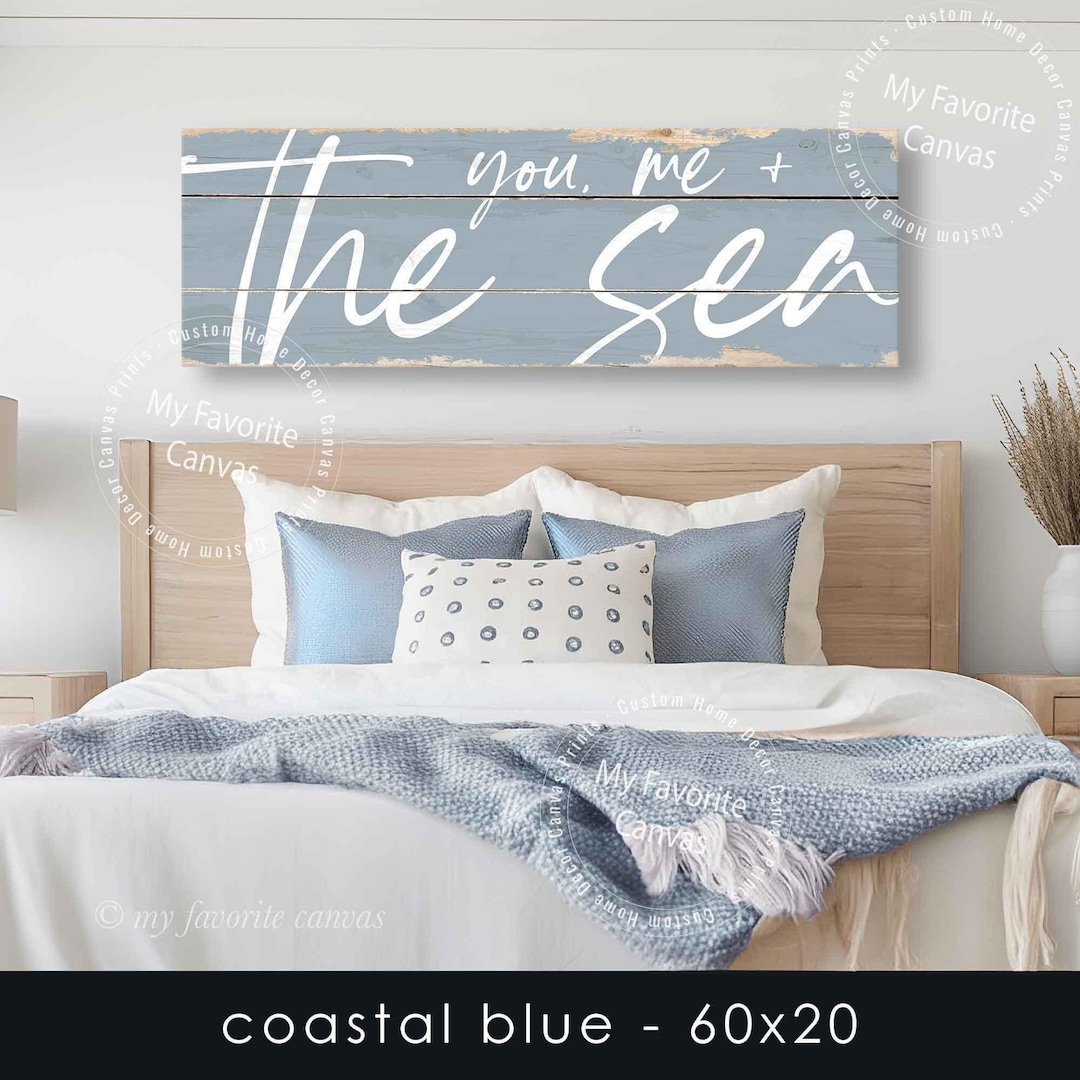 You, Me and the Sea Sign Rustic Canvas Print - Etsy