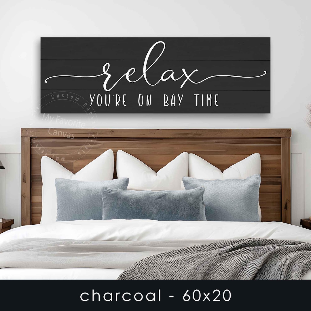 Relax You're on Bay Time Sign, Canvas Wrap - Etsy