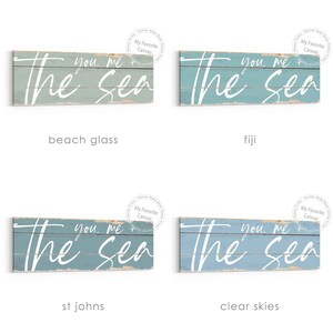 You, Me and the Sea Sign Rustic Canvas Print - Etsy