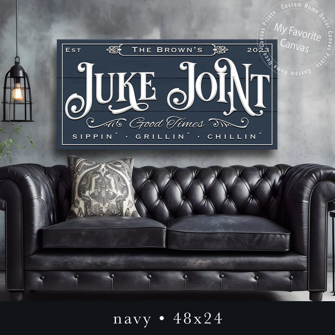 Juke Joint Sign Ready-to-hang Hand-stretched Gallery Canvas Wrap Print ...