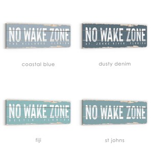 No Wake Zone Sign, Rustic Canvas Wrap - Etsy