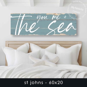 You, Me and the Sea Sign Rustic Canvas Print - Etsy
