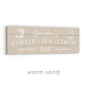 Coffee Tea Cocoa Bar Sign: Canvas Wrap - Etsy
