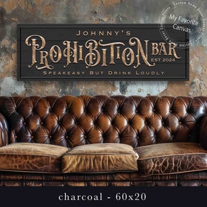 Prohibition Bar Sign Custom Canvas Print - Etsy