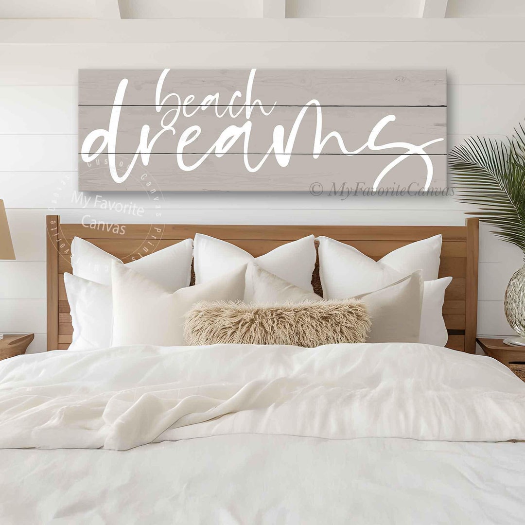 Beach Dreams Sign, Canvas - Etsy