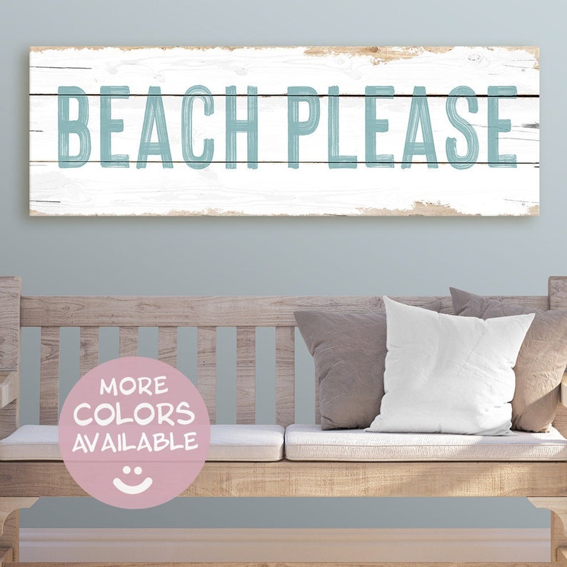Beach Please Sign Beach Housewarming Gift Rustic Wood - Etsy