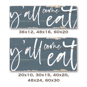 Y'all Come Eat Sign, Rustic Canvas Wrap - Etsy