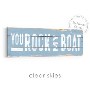 You Rock My Boat Sign, Rustic Canvas Wrap - Etsy
