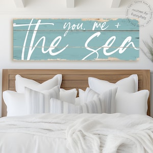 You, Me and the Sea Sign Rustic Canvas Print - Etsy