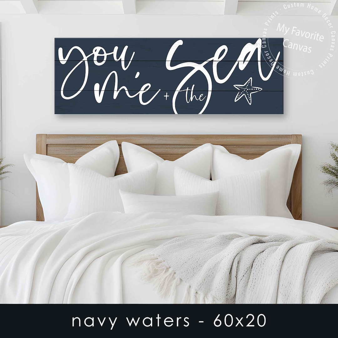 You, Me and the Sea Sign Canvas Print - Etsy